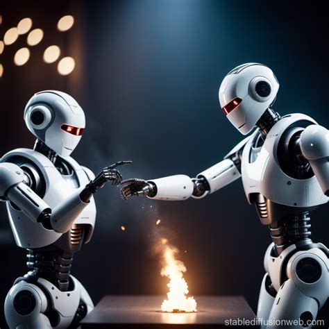 Hr Robot Terminating Human Employee Stable Diffusion Online
