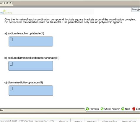 Solved Give The Formula Of Each Coordination Compound