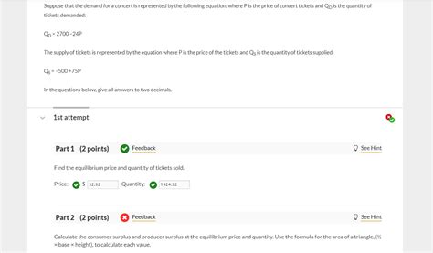 Solved Calculate The Consumer Surplus And Producer Surplus Chegg Com