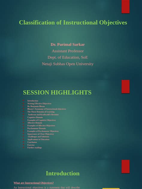 Classification Of Instructional Objectives Pdf Neuroscience