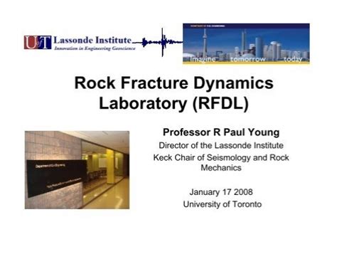 Rock Fracture Dynamics Laboratory Rfdl Civil Engineering