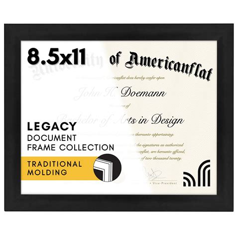 Americanflat 8 5x11 Diploma Frame With Shatter Resistant Glass Document Frames With Engineered