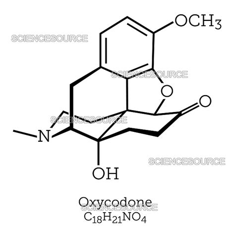 Oxycodone Structure Oxycodone Or Chemical Structure Of Oxycodone
