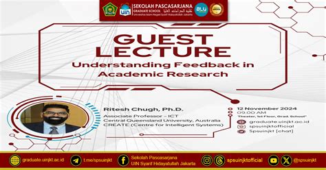 Guest Lecture Understanding Feedback In Academic Research Sekolah Pascasarjana Universitas