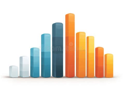Abstract 3d Bar Chart Showing Data Growth Stock Illustration