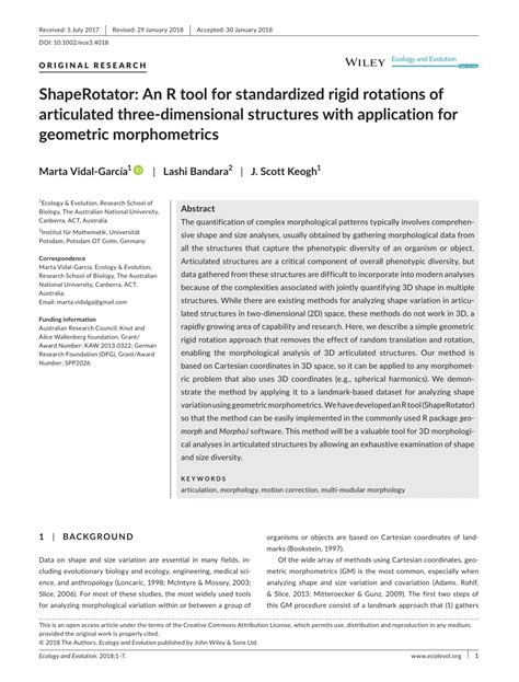 Pdf Shaperotator An R Tool For Standardized Rigid Rotations Of