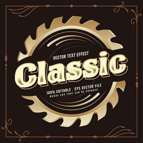 Premium Vector Classic Editable Text Effect