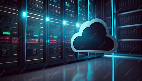 Premium Photo Technology Data Center On Cloud Service Cloud Computing Concept Generative Ai