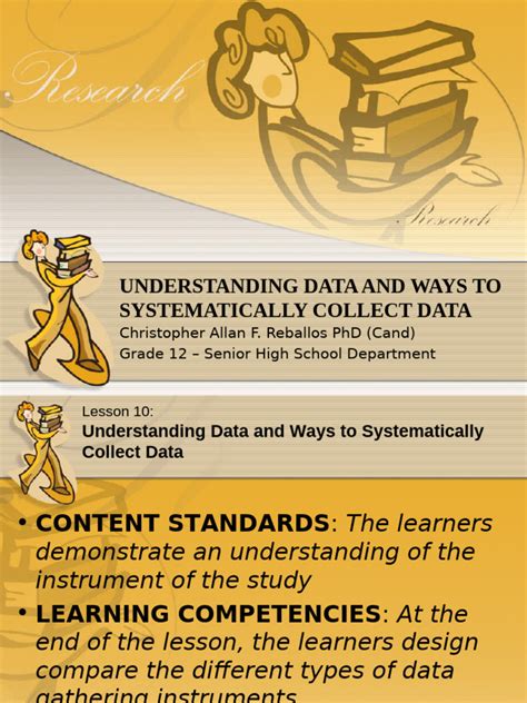 Lesson 10 Understanding Data And Ways To Systematically Collect Data Pdf Data Interview