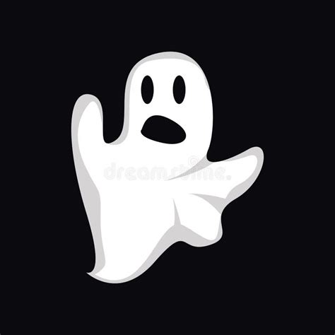 Ghost Logo Halloween Ghost Vector Illustration Halloween Party Template Stock Vector