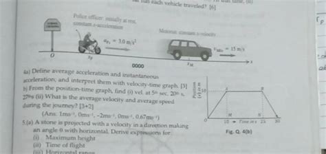 A Define Average Acceleration And Instantaneous B From The Position Ti