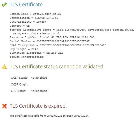 Elexons Insight Into Uk Electricity Felled By Expired Certificate 2025 Threatshub