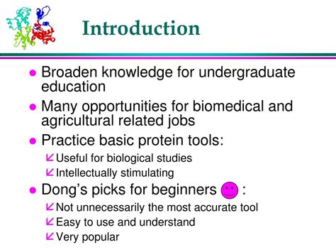 Ppt Basic Bioinformatics Tools For Studying Proteins Powerpoint