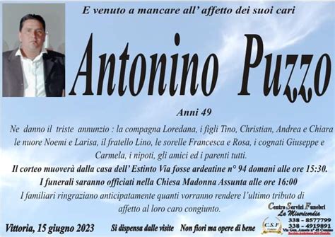 Necrologi Antonino Puzzo Ragusa Oggi