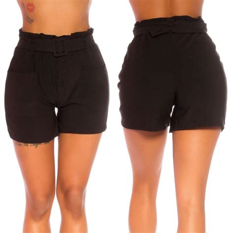 Comprar Short Holgado De Talle Alto Y Cinturón Pantalones Cortos