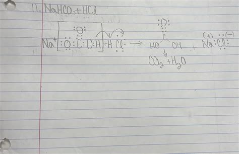 Solved During A Lab I NaHCO HCl CO H OSodium Chegg Com