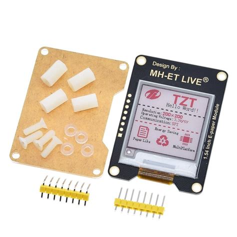 Tzt 전자 종이 모듈 전자 잉크 E잉크 디스플레이 화면 Spi 지원 아두이노 Stm 라즈베리 파이 Esp32 용 01 빨간 무료배송 최저가24200원 부품왕