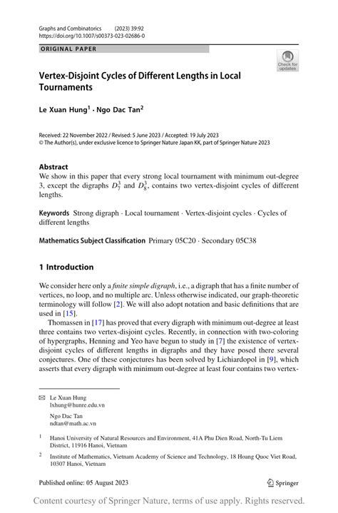 Vertex Disjoint Cycles Of Different Lengths In Local Tournaments