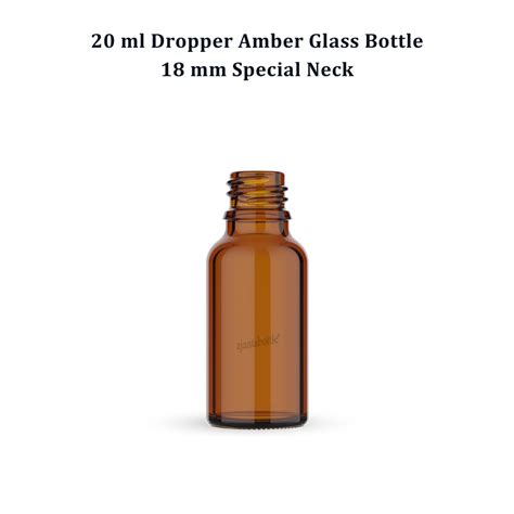 20 Ml Dropper Amber Glass Bottle 18 Mm Special Neck Ajanta Bottle