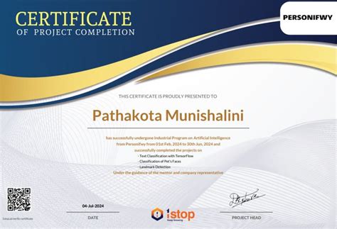 Muni Shalini On Linkedin Artificialintelligence Machinelearning Computervision Aiprojects