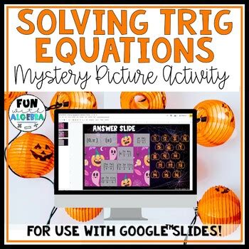 Solving Trig Equations Digital Mystery Picture By Fun With Algebra