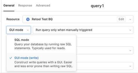 unable to access gui mode in bigquery 💬 app building retool forum