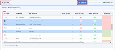 How To Distribute Attendance Codes And Subcodes From Within Vision Bromcom Documentation Centre