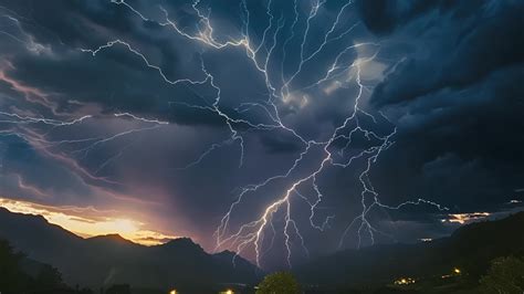 4k闪电雷电天气打雷ai视频素材实拍视频素材视频特效素材 千库网
