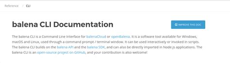 incorrect edit source link for balena cli docs · issue 1619 · balena