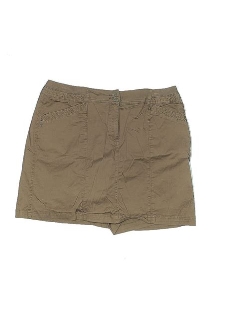 Karen Scott Solid Tan Skort Size 16 Plus 70 Off Thredup