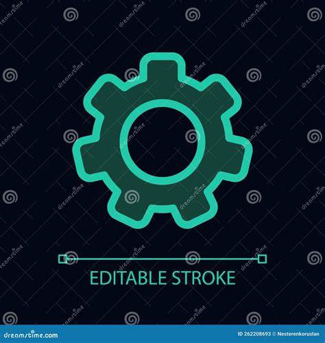 Settings Gear Pixel Perfect Glassmorphism Ui Icon For Dark Theme Stock Vector Illustration Of