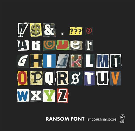Ransom Note Vector Font Otf Png And Svg Files Bypeople