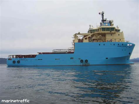 Ship Maersk Topper Offshore Supply Ship Registered In Brazil Vessel