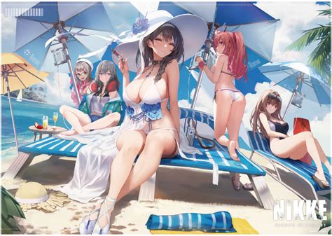 Nikke Goddess Of Victory Clear Poster Summer Assembly Pattern