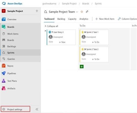 Step 2 In Project Setting Select Overview Under Azure Devops Services We Can Enable Or
