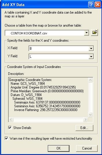 Sebatas Gis Daftar Koordinat Di Excel Kedalam Arcmap