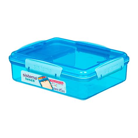 Sistema Madkasse Snack Attack Duo Lunch 975ml Blå Pink And Mint