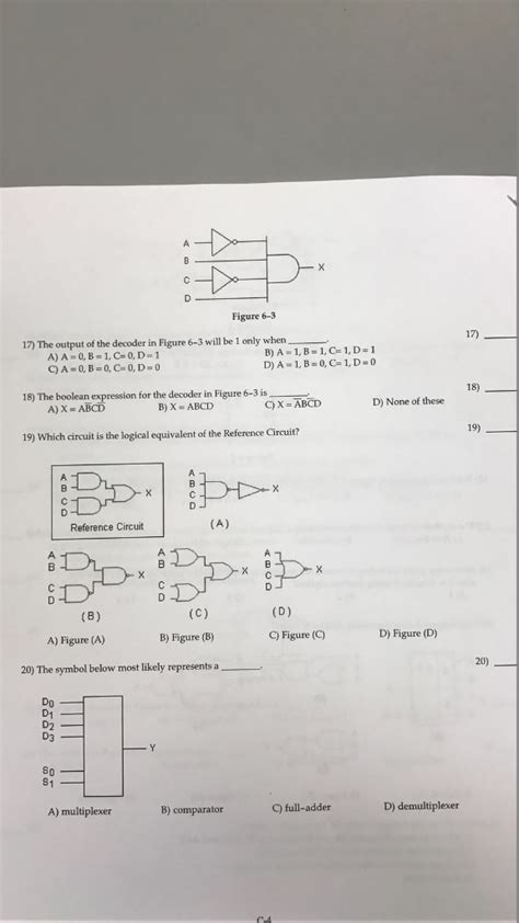Solved Figure 6 3 17 The Output Of The Decoder In Figure