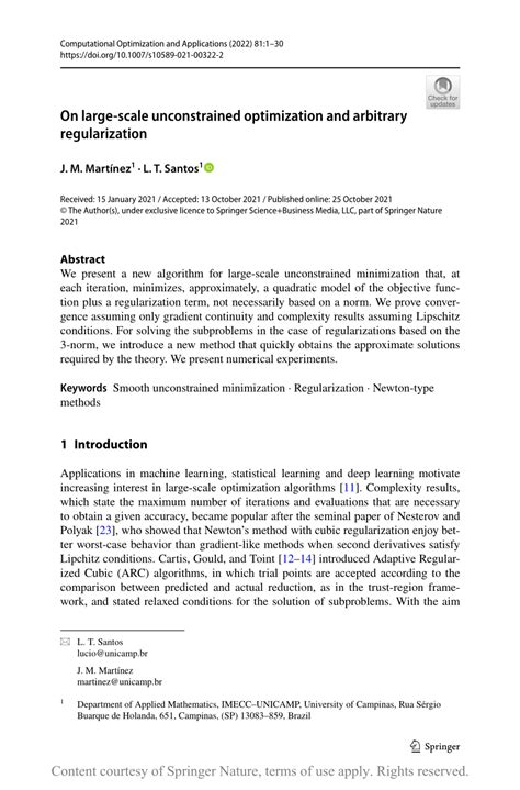 On Large Scale Unconstrained Optimization And Arbitrary Regularization