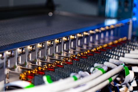 Premium Photo Close Up Kvm Network Moduls In Server Room