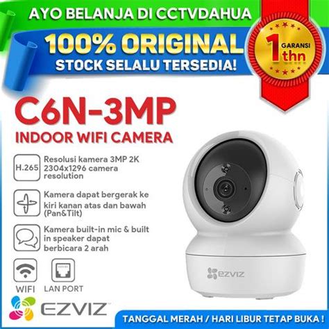 Promo Ezviz C N Mp K Wifi Wireless Camera Cctv Smart Ip Garansi Resmi Indo C N Mp White