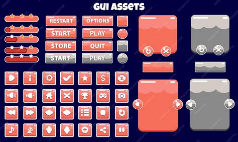 Premium Vector Game Gui Asset Pack