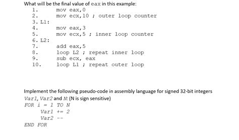 Assembly Language X Masm Assembler All Chegg