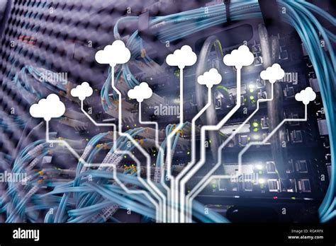 Cloud Technology Networking Data Storage Internet Concept Stock