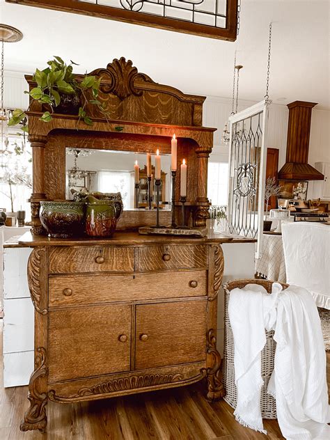Antique Sideboard With Mirror Deb And Danelle