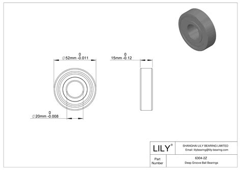 6304-2Z | Single Row Deep Groove Ball Bearings - SKF | LILY Bearing