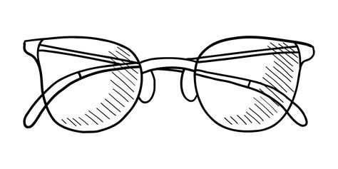 Vector Reading Glasses Isolated On A White Background Doodle Drawing By Hand 10795120 Vector