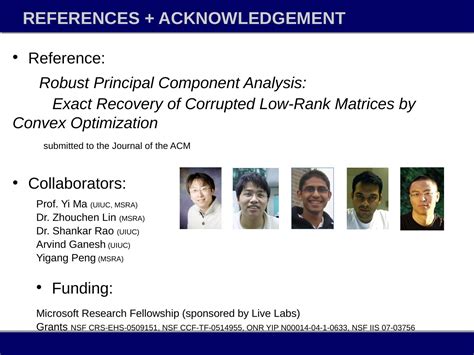 Robust Pca Matrix Completion People Eecs At Uc Berkeley
