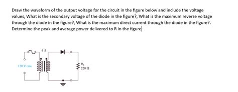 Solved Draw The Waveform Of The Output Voltage For The Chegg