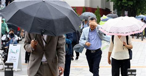 오늘날씨 수도권 새벽부터 최대 60㎜ 비돌풍 불고 천둥·번개도